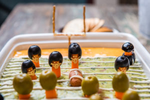 Big game football field party dip