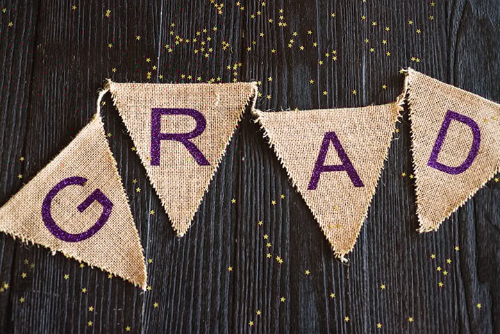 Congrats Grad: Homemade Graduation Banner