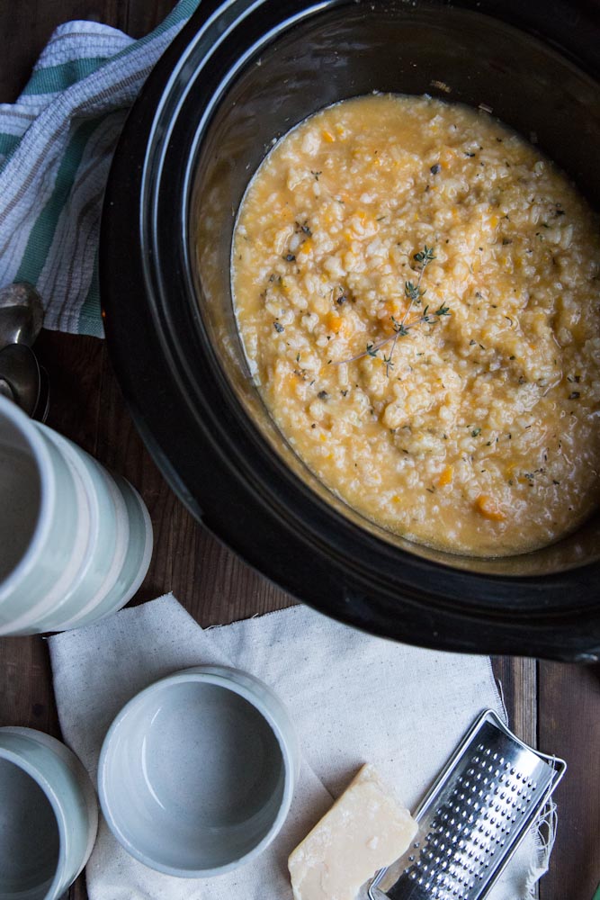 Center Stage: Slow Cooker Butternut Squash Risotto with The Vintage Mixer