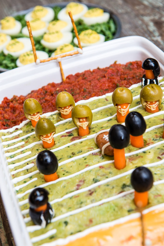 Big game football field party dip