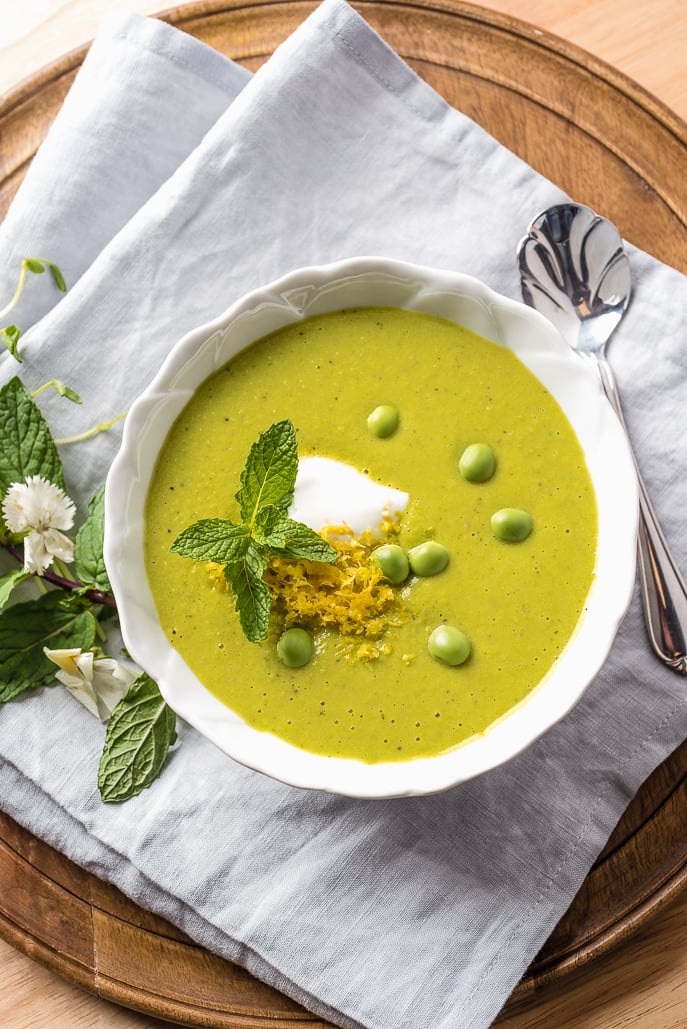 Spring Pea Soup with Lemon and Mint